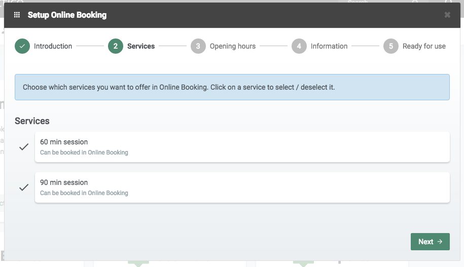 Online Booking form that is easy to set up in a few steps!